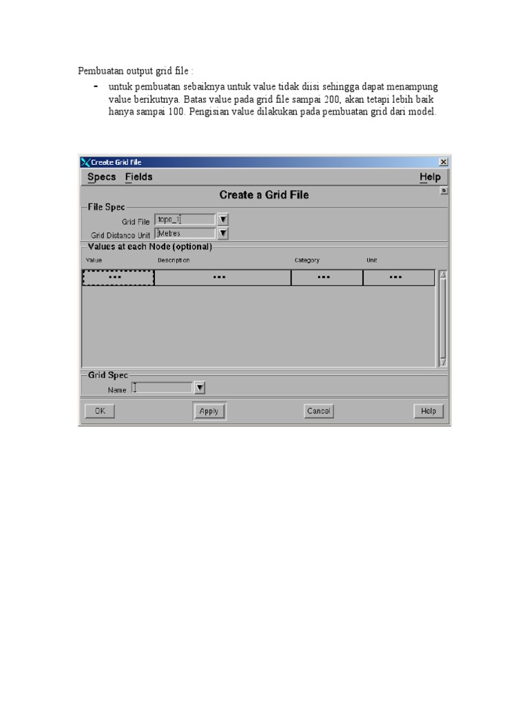 Pembuatan Grid File | PDF