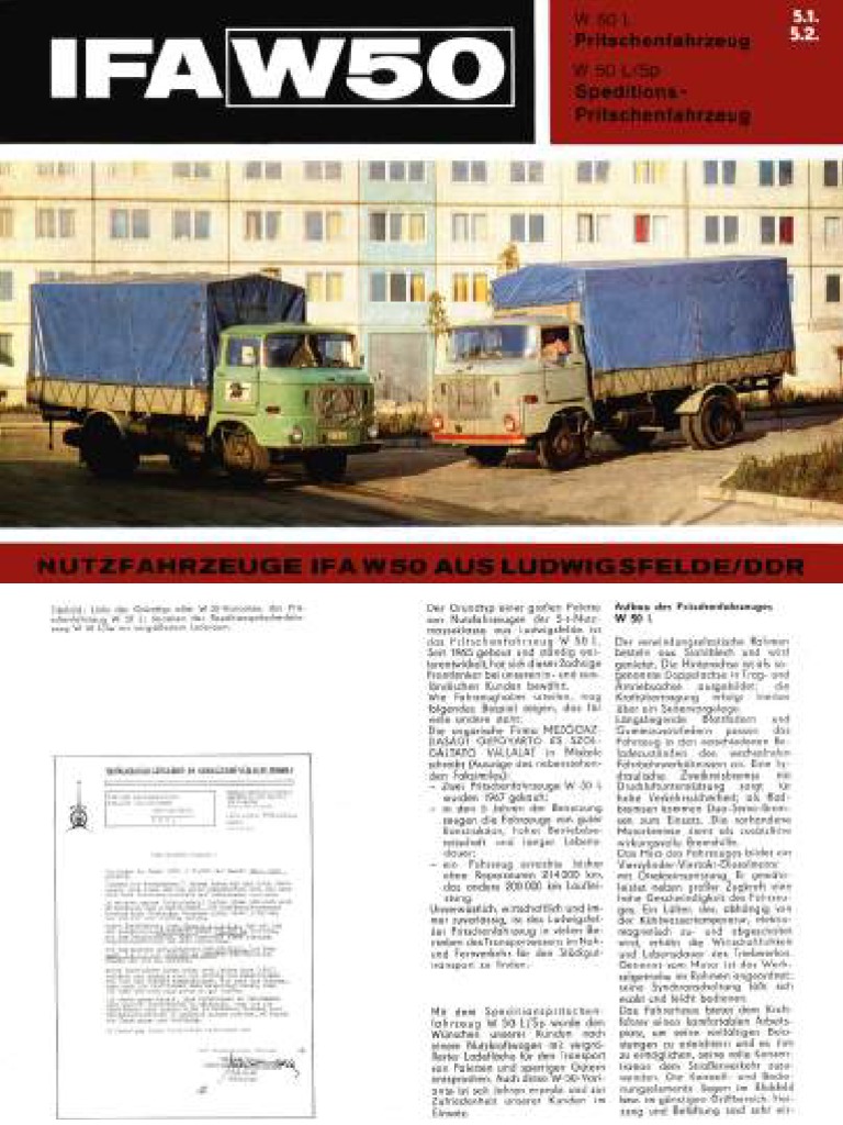 IFA W 50 Operator's Manual | PDF