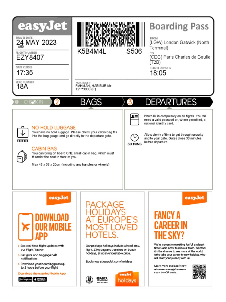Boarding Pass | PDF | Identity Document | Document