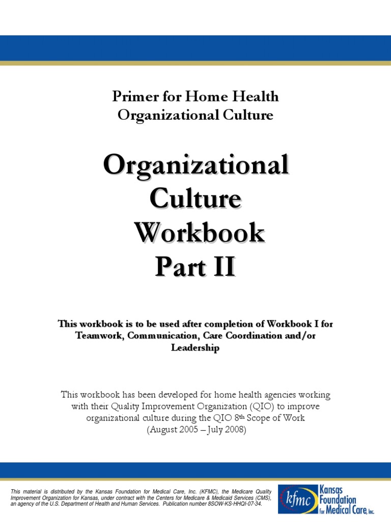 Organizational Culture Workbook Part II | PDF | Organizational Culture ...