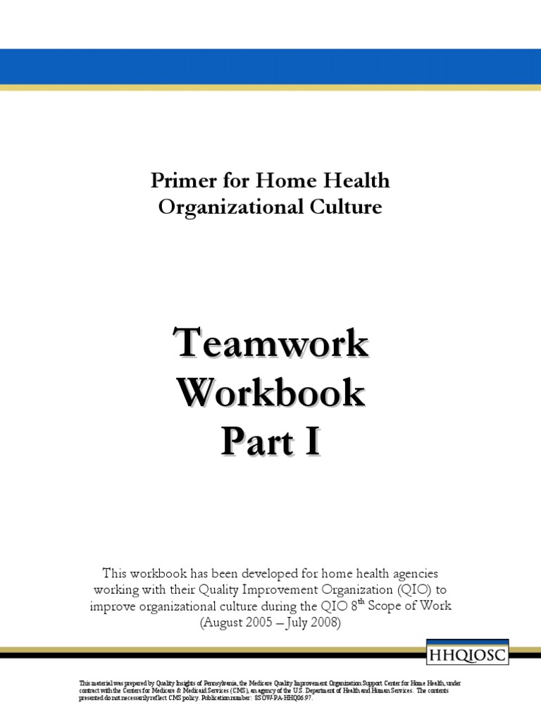 Home Health Teamwork Workbook Guide | PDF | Organizational Culture ...