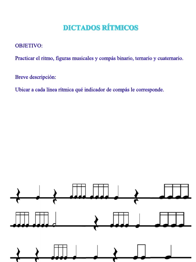 Dictados Rítmicos | PDF
