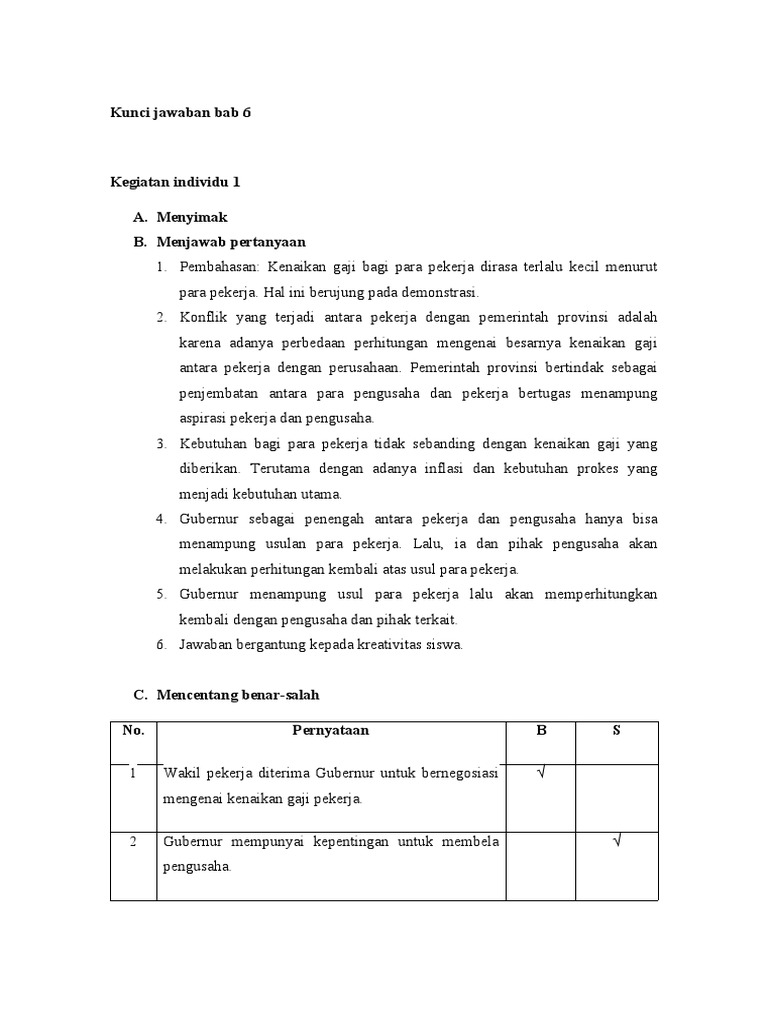 Kunci Jawaban Bab 6 Pdf