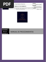 Plantilla Manual de Procedimientos | PDF | Barreras no arancelarias al comercio | Información
