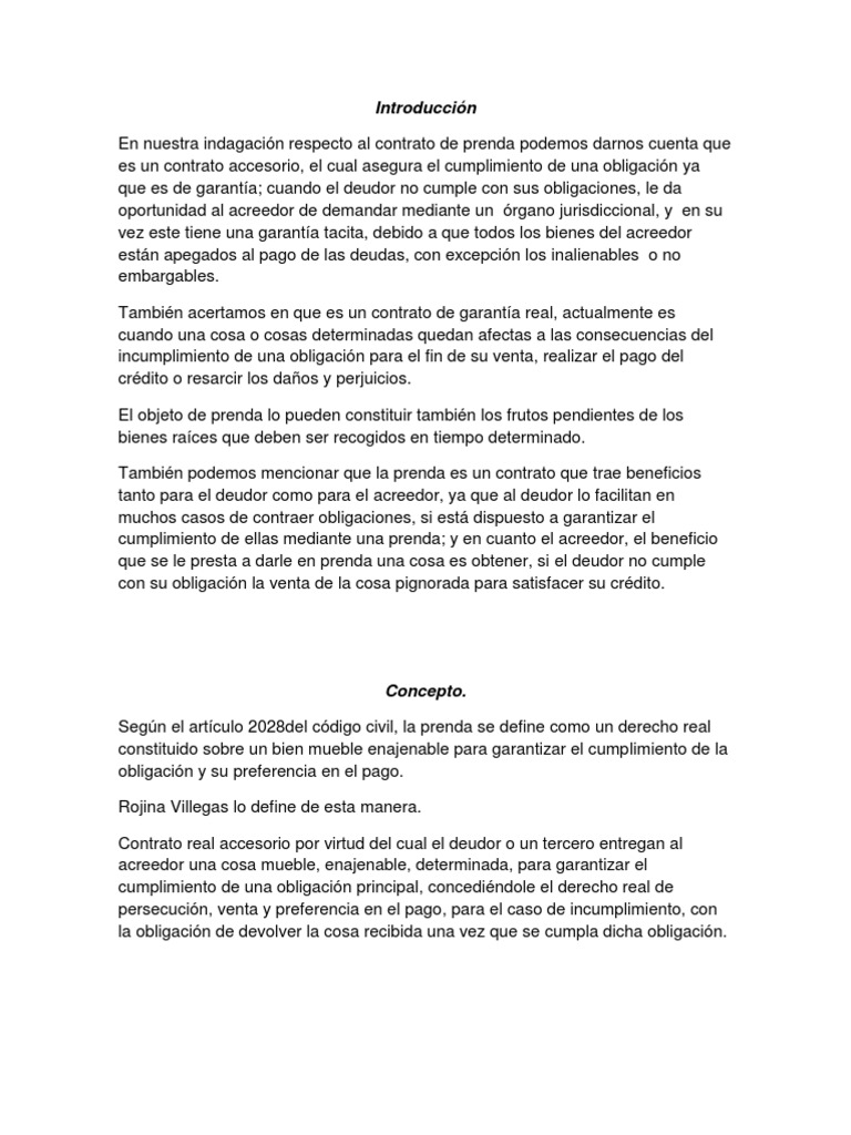 Contrato de Prenda: Definición y Características | PDF | Pagos | Propiedad