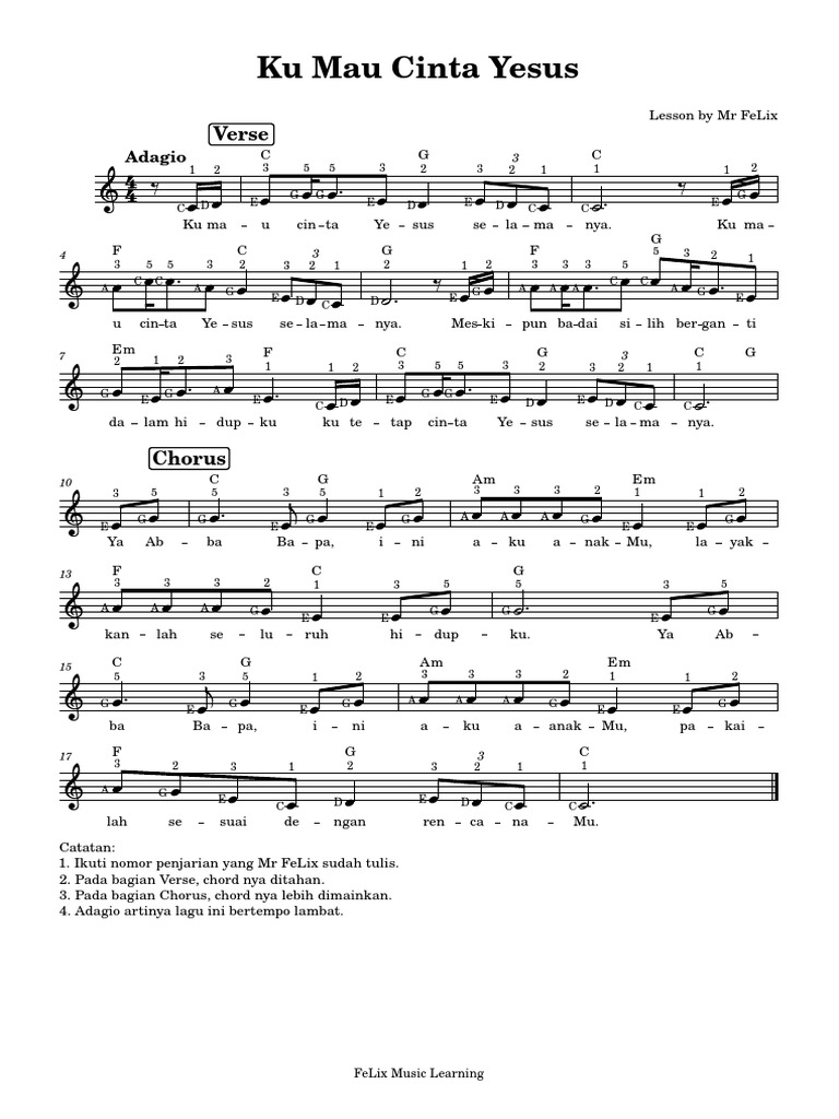 Ku Mau Cinta Yesus (Materi Ngajar) | PDF