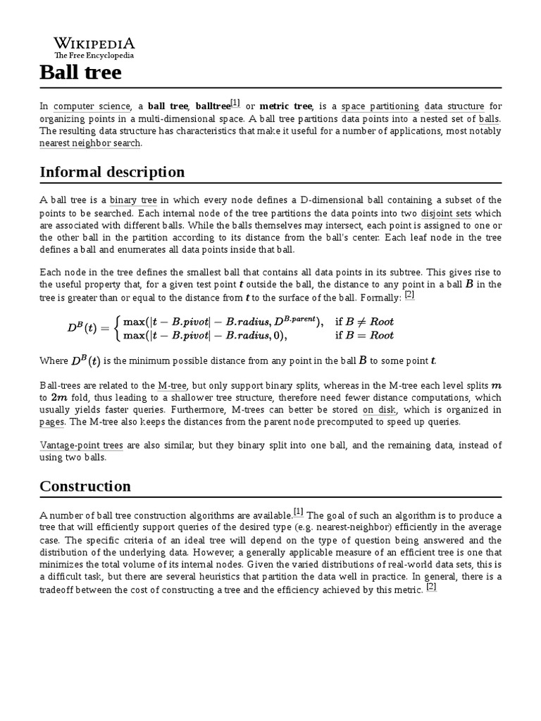 Ball Tree | PDF | Information Retrieval | Computer Programming