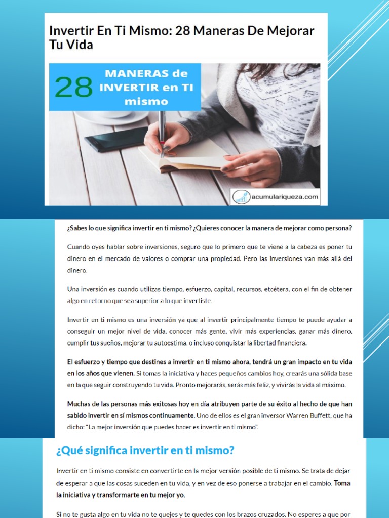 Invertir en Ti Mismo | PDF Invertir en Ti Mismo | PDF