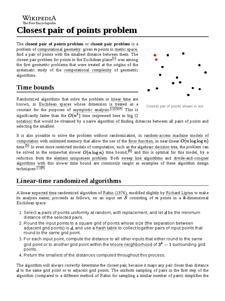 Closest Pair of Points Problem | PDF | Computer Programming | Computing Closest Pair of Points Problem | PDF | Computer Programming | Computing