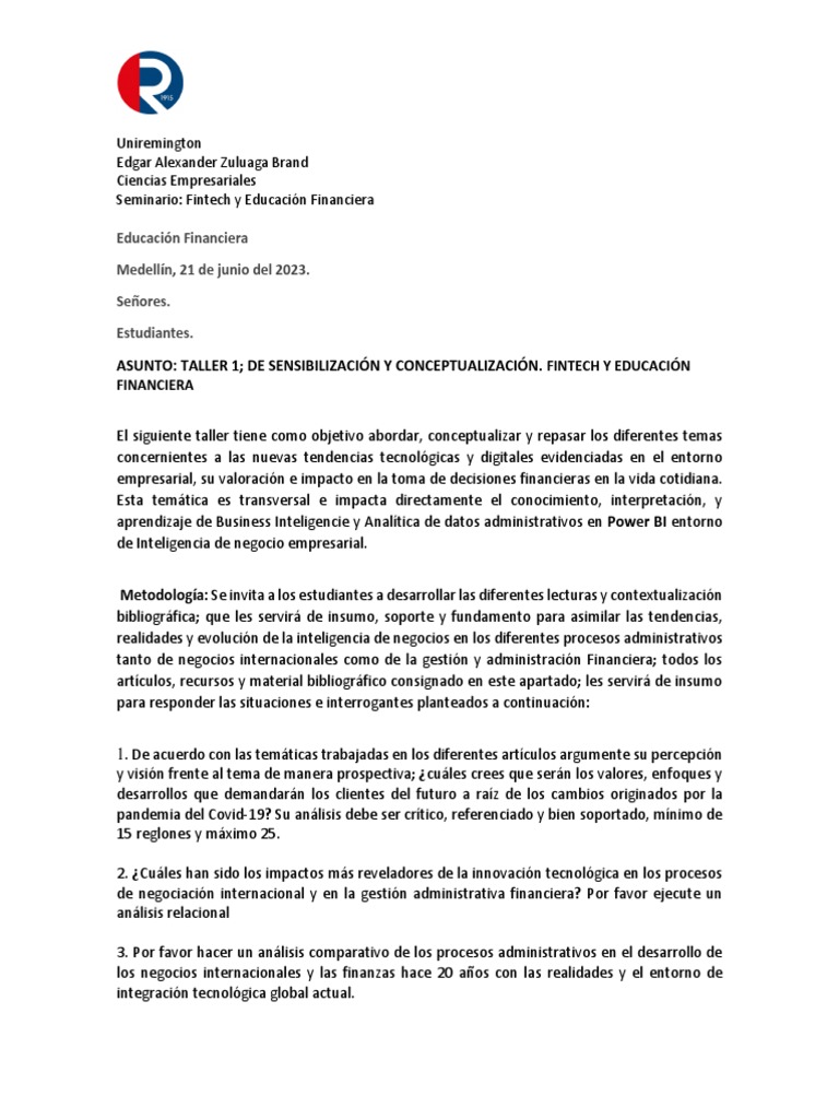 Taller de Educacion Financiera | PDF | Inteligencia de negocios ... Taller de Educacion Financiera | PDF | Inteligencia de negocios ...