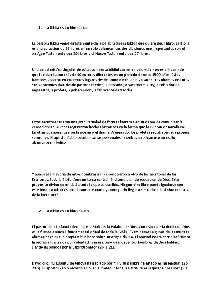 La Biblia Clase 1 | PDF | Biblia | espíritu Santo