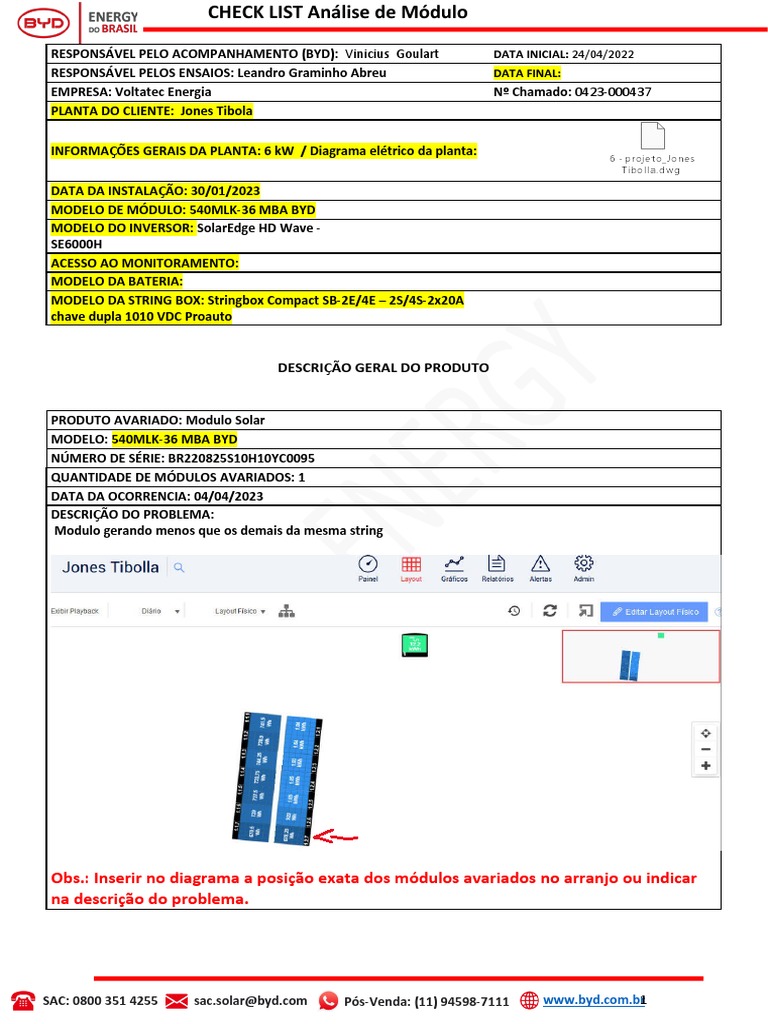 Check List Módulo - Módulo | PDF | Metrologia | Bens manufaturados