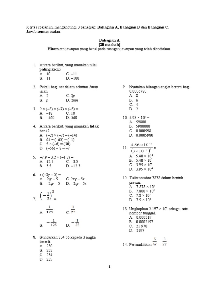 Ujian 1 pt3 2022 | PDF