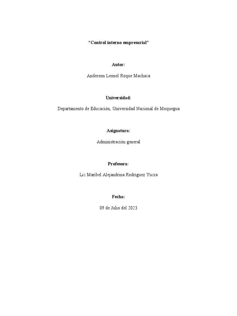 Ensayo-Anderson Leonel Roque Machaca | PDF | Business | Contabilidad