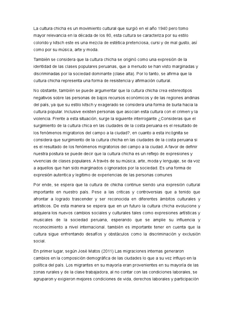 La Cultura 2 | PDF | Migración humana | Chabolas