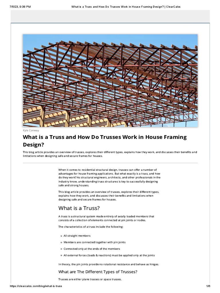 What Is A Truss and How Do Trusses Work in House Framing Design ...