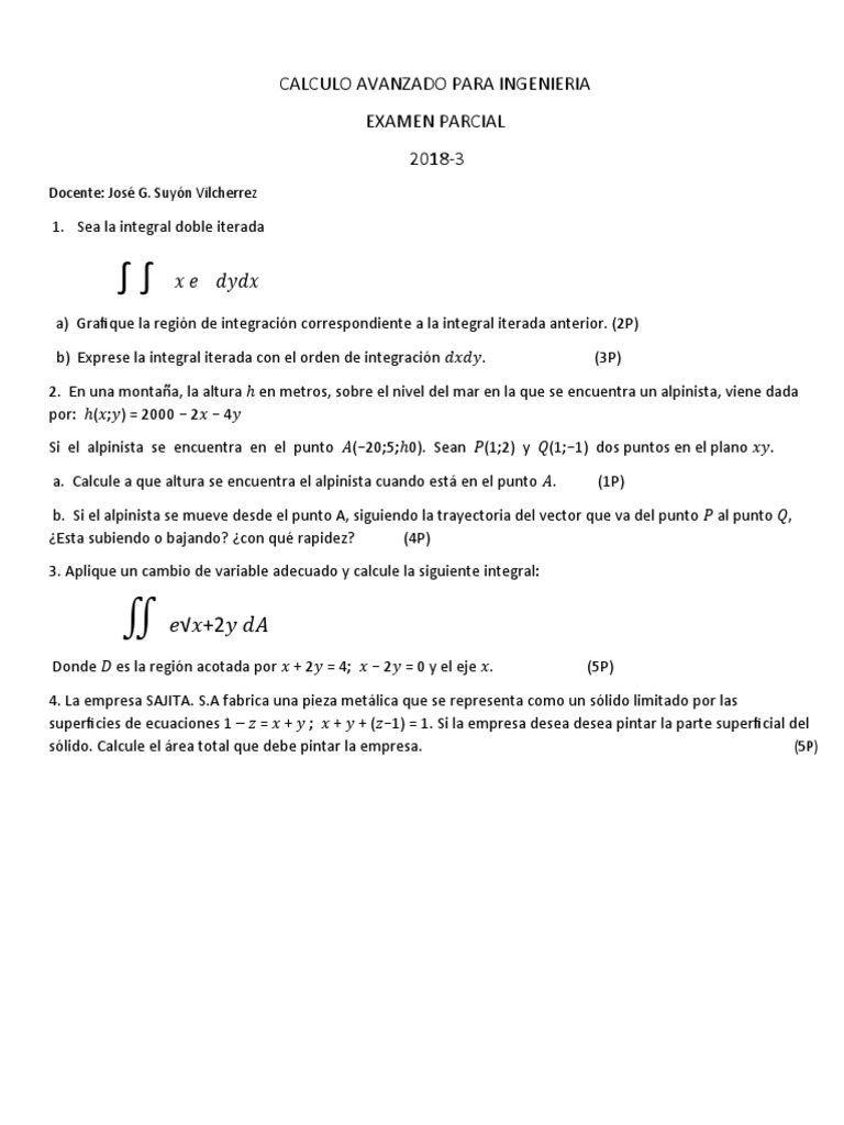 Calculo Avanzado para Ingenieria | PDF