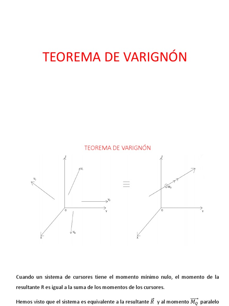Teorema Varigñon | PDF | Vector Euclidiano | Sistema coordinado