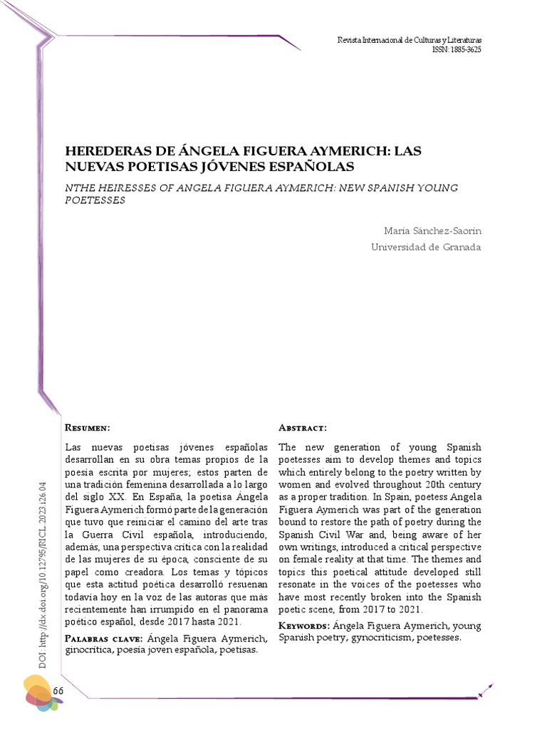 Herederas de Ángela Figuera Aymerich. Las Nuevas Poetisas Jóvenes ...