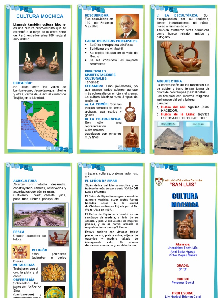 Cultura Mochica: Historia y Manifestaciones | PDF | Era precolombina ...