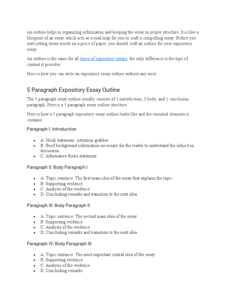 Expository Essay | PDF | Essays | Paragraph