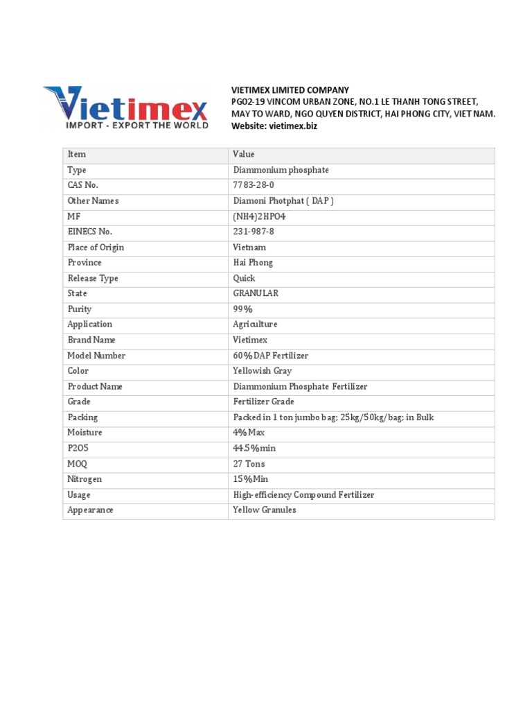 DAP Specifications | PDF