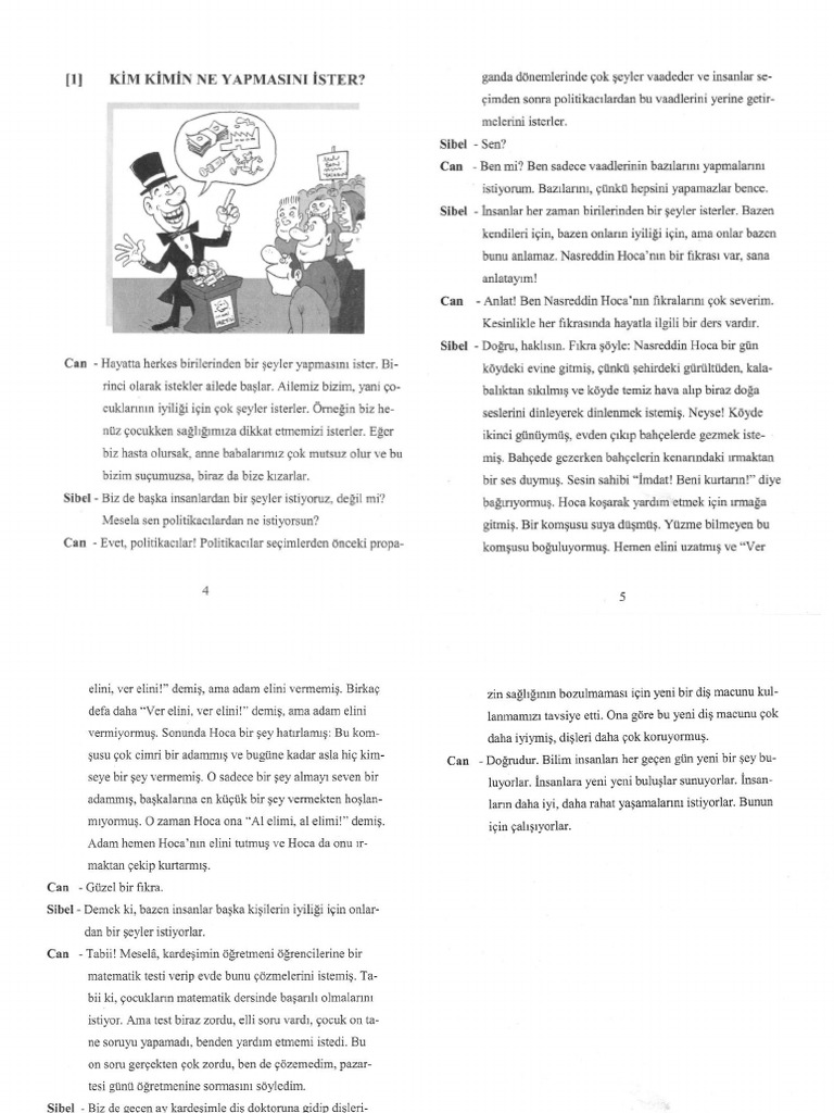 Turkce Okuyorum 4 Part 01 | PDF