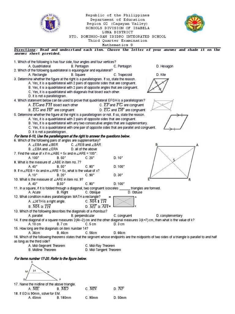 Math 9 | PDF | Triangle | Euclidean Geometry