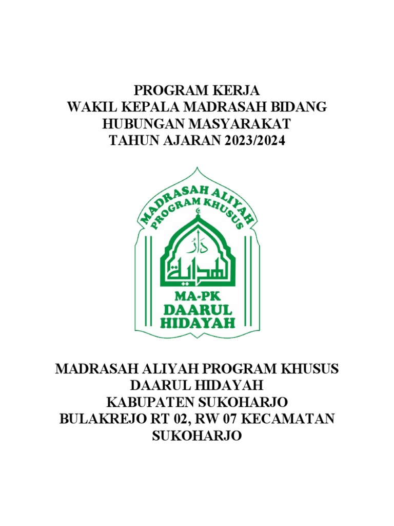 Program Kerja Humas 2023-2024 | PDF