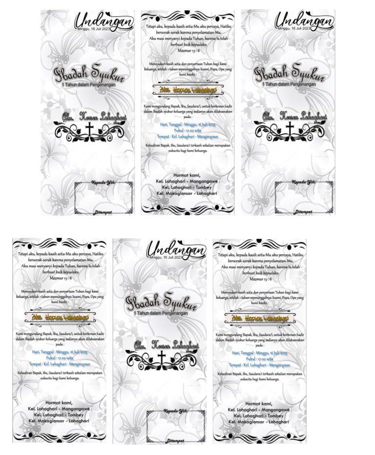 Opa Naca Undangan Fix | PDF