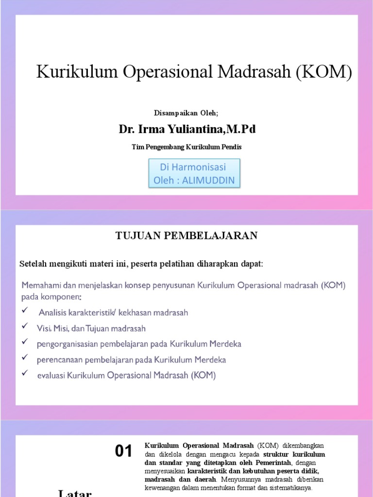 Kurikulum Operasional Madrasah (KOM) | PDF