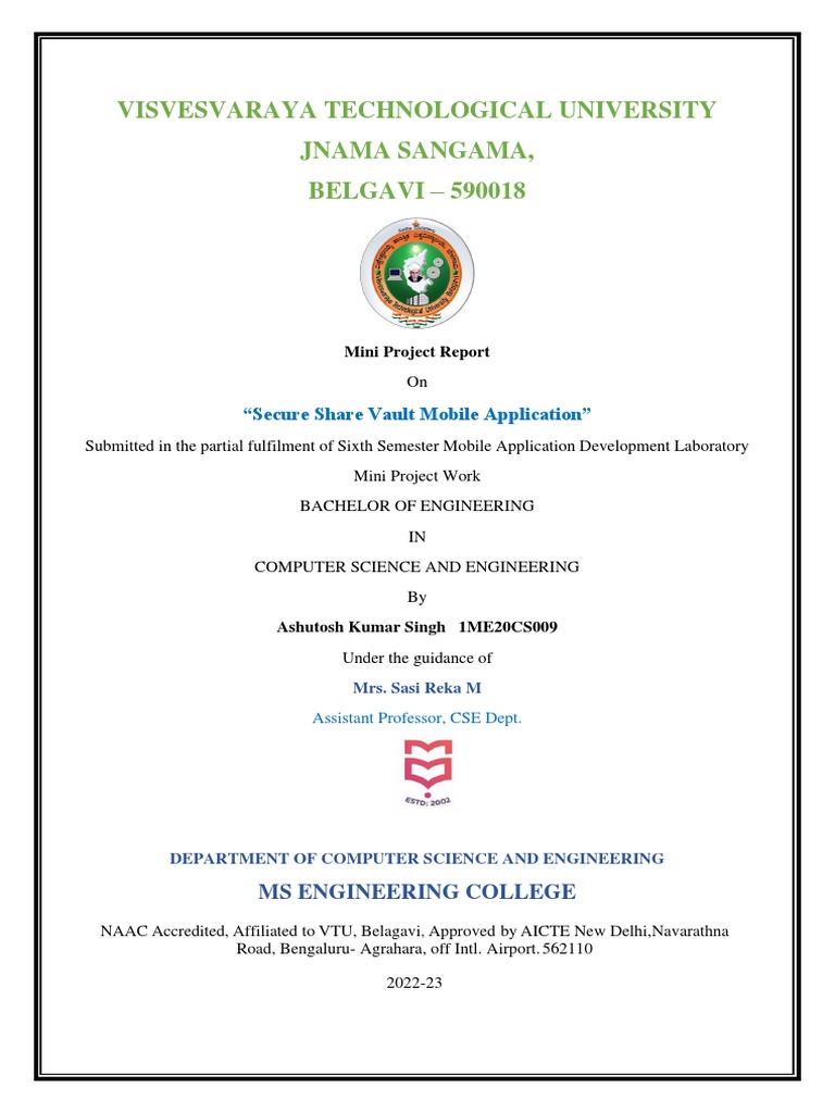 Secure Vault Mobile Application | PDF | Android (Operating System ...