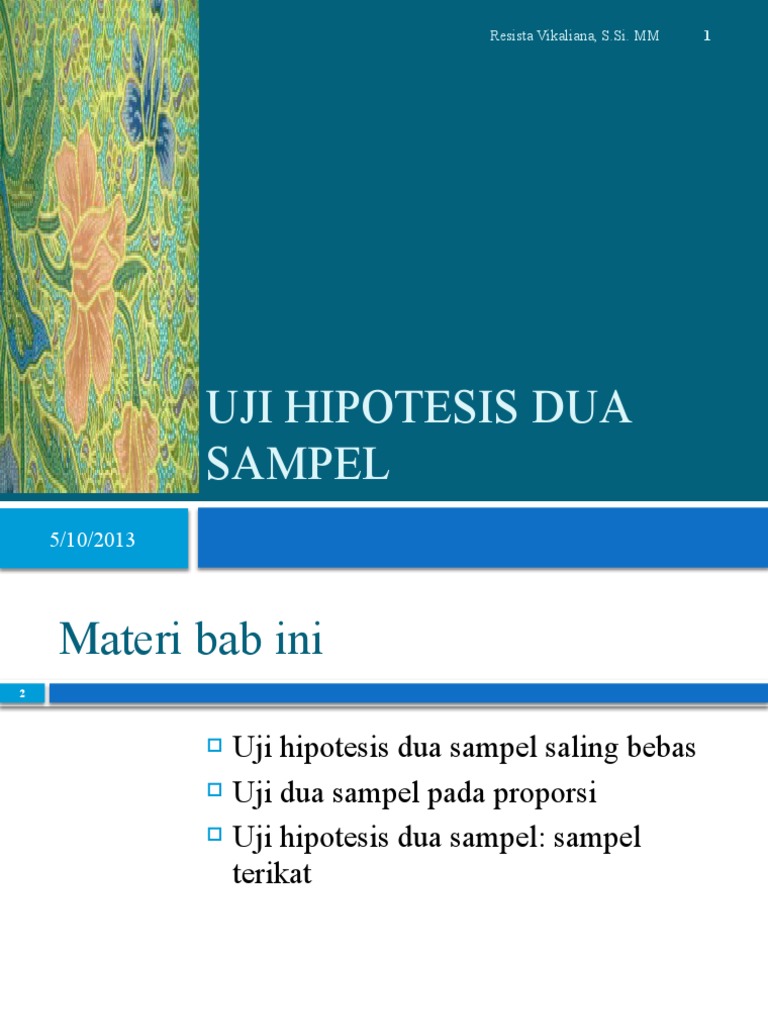 Uji Hipotesis Dua Sampel 56e8dfdf39951 | PDF