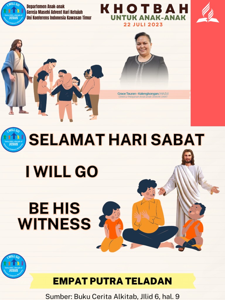 Khotbah Untuk Anak-Anak - 22 Juli 2023 | PDF