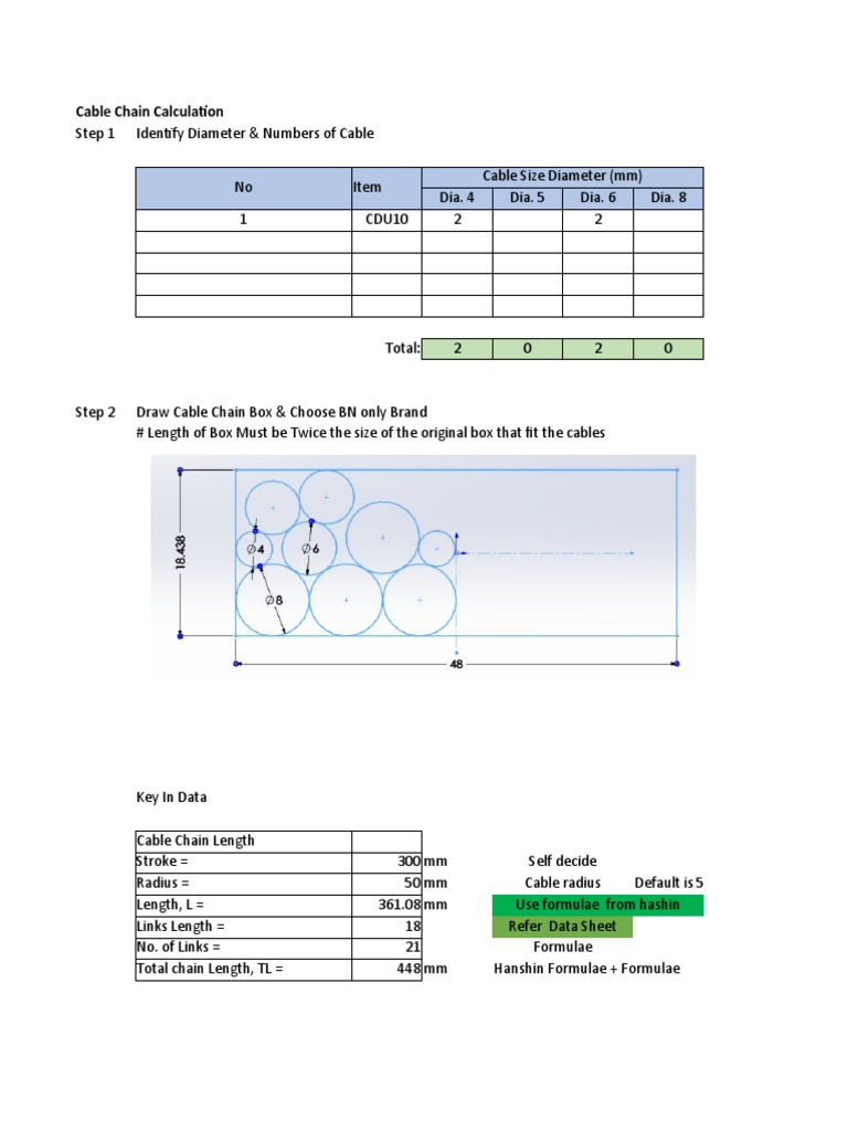 HSP 0320 Cable Chain Specifications | PDF | Manufactured Goods