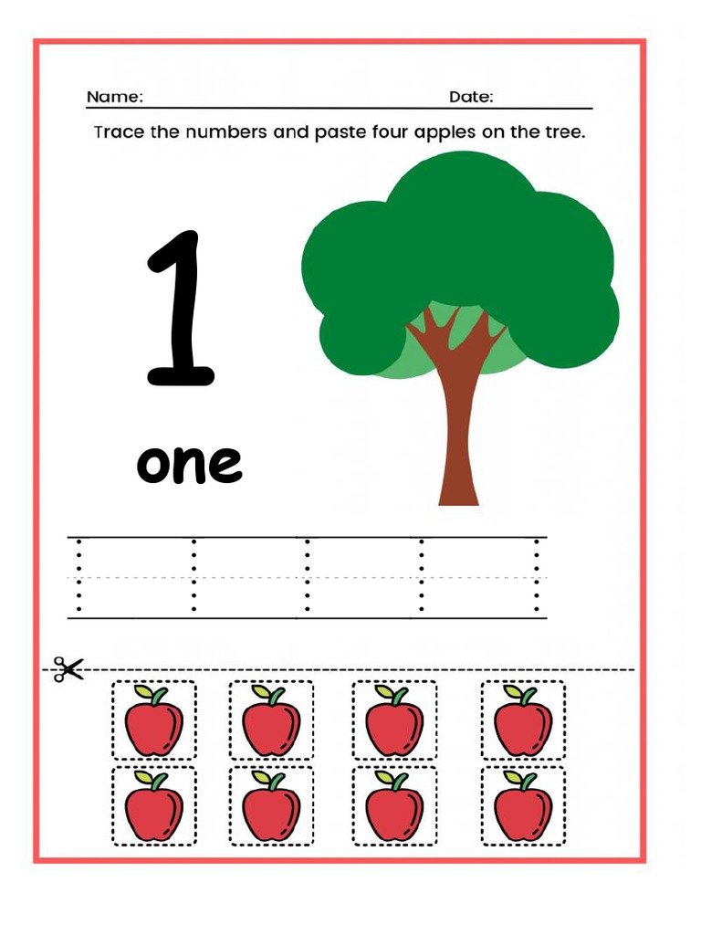 Q3-Week 7-Day 5-Apple Tree Counting Worksheet | PDF
