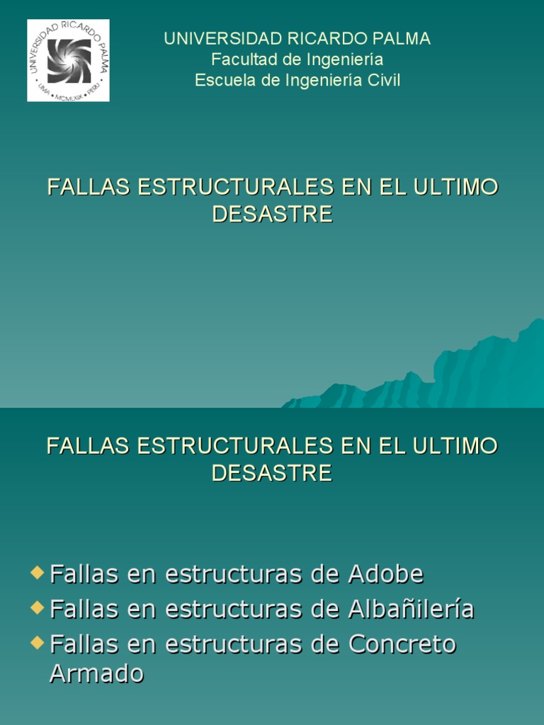 FALLAS ESTRUCTURALES EN EL ULTIMO DESASTRE - Scre | PDF | Viga (Estructura) | Falla (geología)
