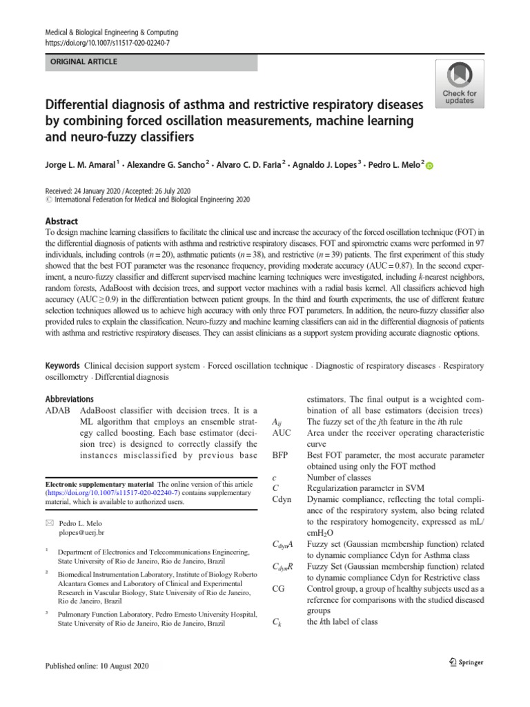 Amaral Et Al 2020 | PDF | Support Vector Machine | Machine Learning