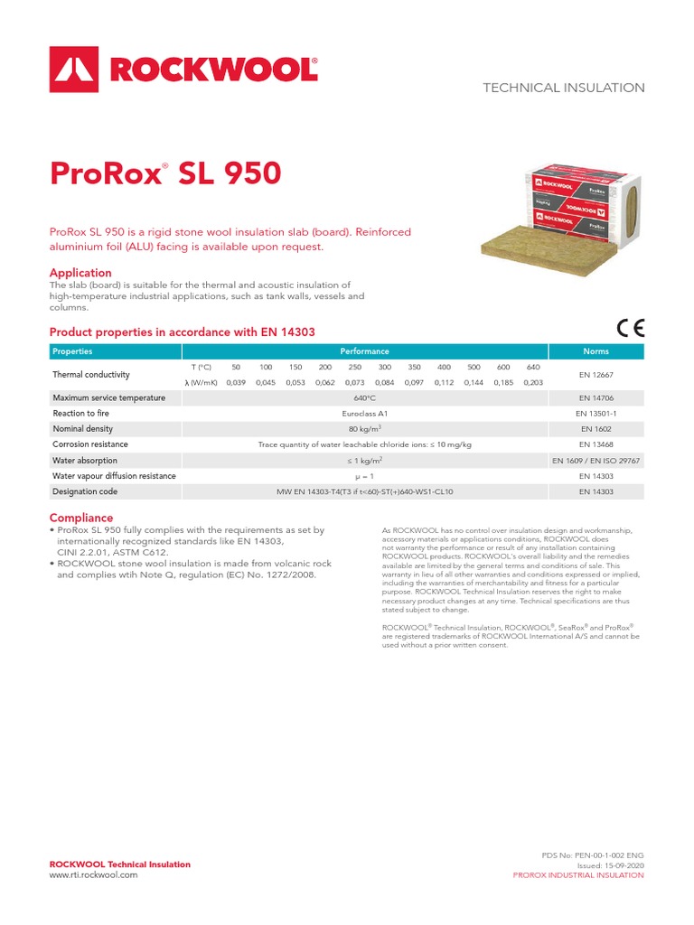 RW Ti Pds Prorox SL 950 en UM | PDF | Thermal Insulation | Building ...