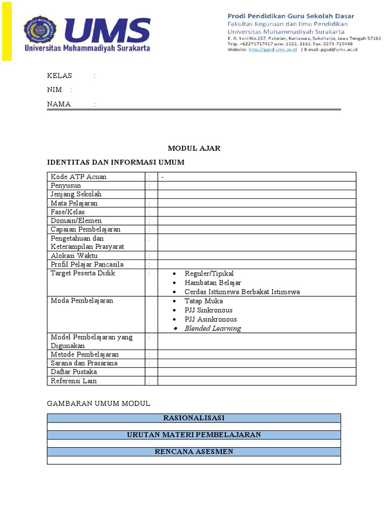 Modul Ajar PPG UMS: Panduan Lengkap | PDF | Komputer