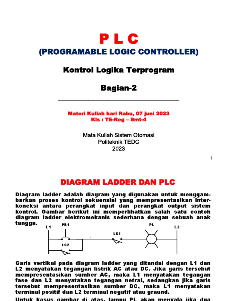 PLC Kuliah TE 07 06 23 | PDF | Sains & Matematika