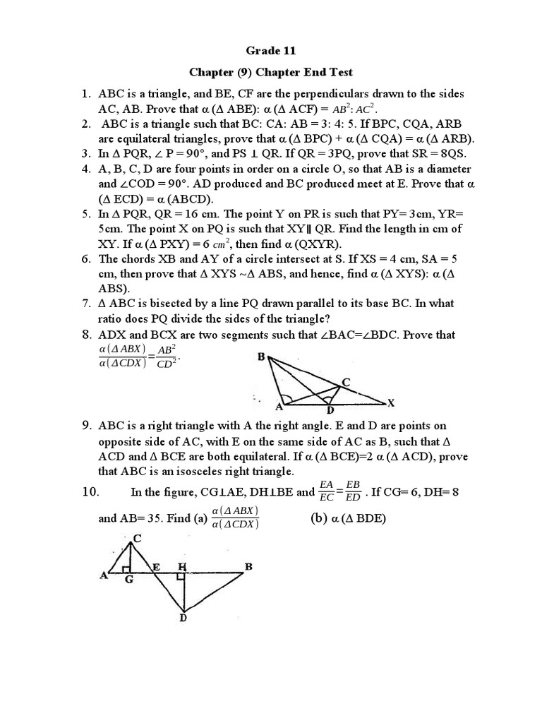 Grade 11a | PDF | Triangle | Classical Geometry