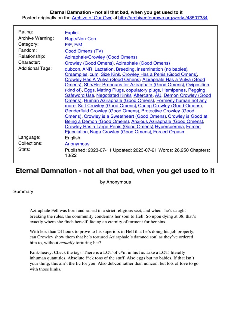 Eternal Damnation - Not | PDF | Hell