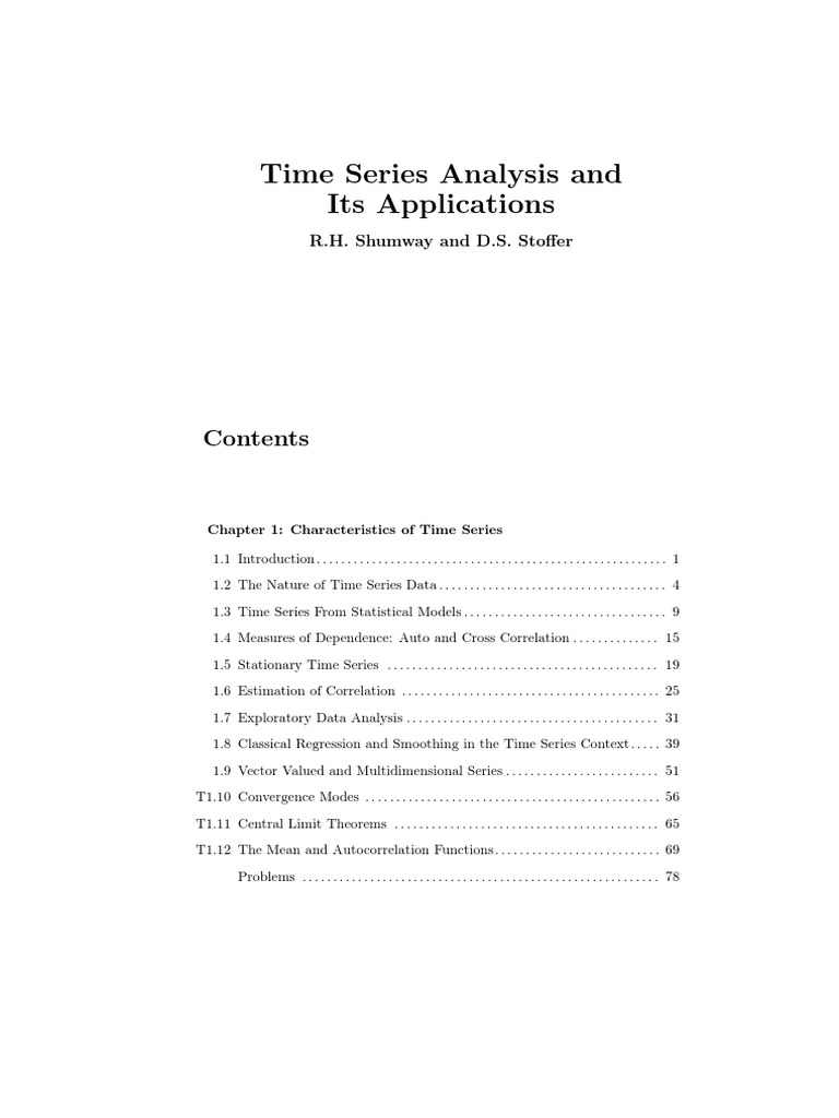 Time Series And Its Applications Pdf Autoregressive Integrated Moving Average Time Series 