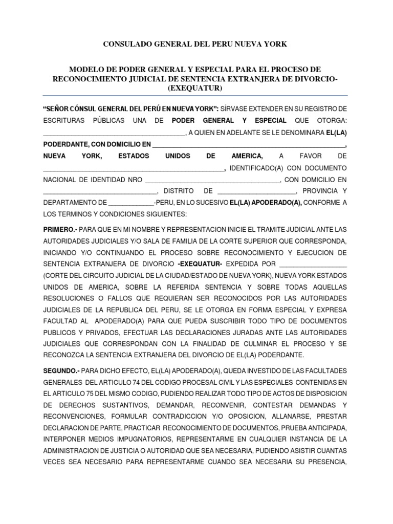Rs - Modelo para Reconocimiento de Sentencia de Divorcio Extranjera ... Rs - Modelo para Reconocimiento de Sentencia de Divorcio Extranjera ...