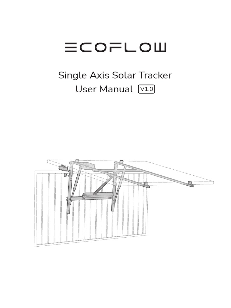 EcoFlow Single Axis Solar Tracker Manual | PDF | Solar Panel ...