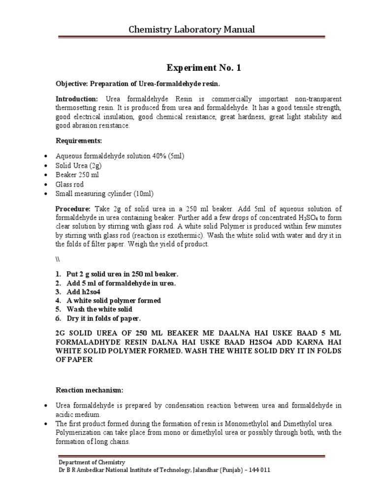 Chemistry Lab Manual | Download Free PDF | Thin Layer Chromatography | Chemistry