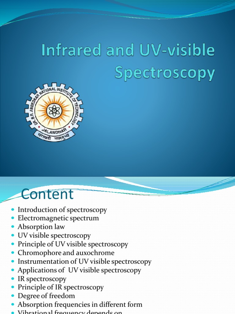 IR and UV Spectro | PDF | Spectroscopy | Electromagnetic Radiation