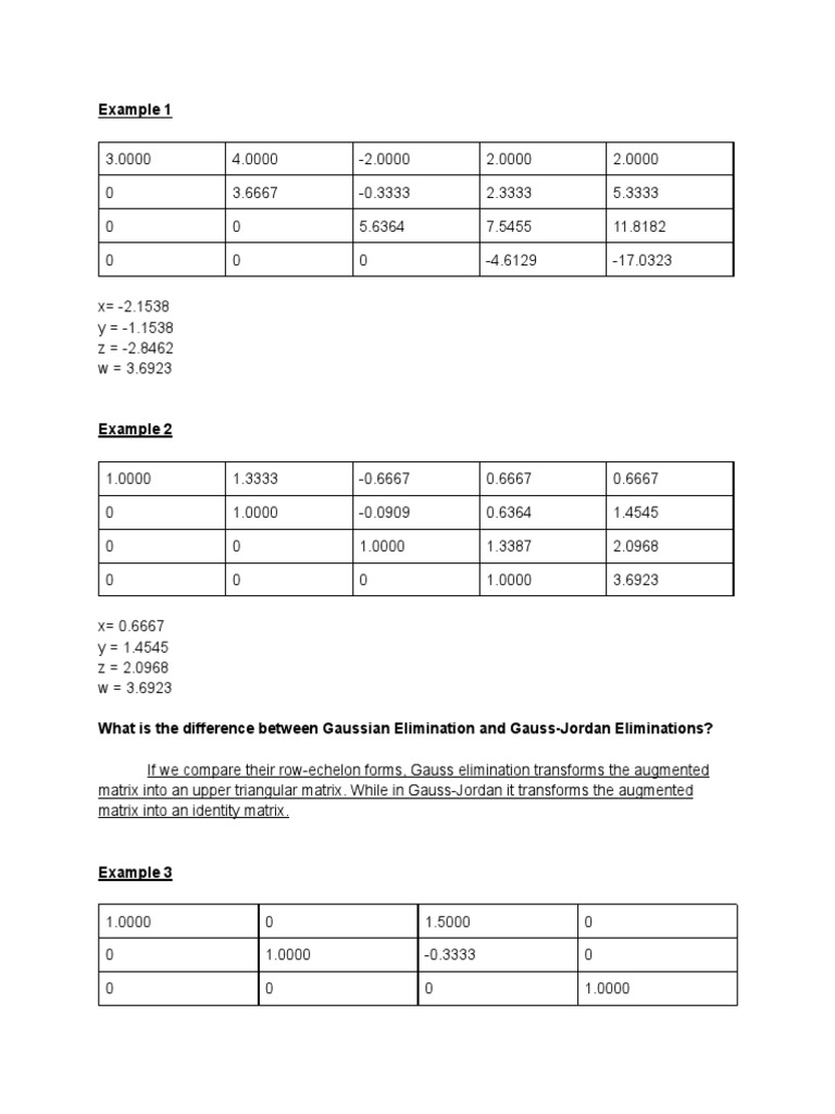 Lab 5 Answers | PDF | System Of Linear Equations | Linear Algebra