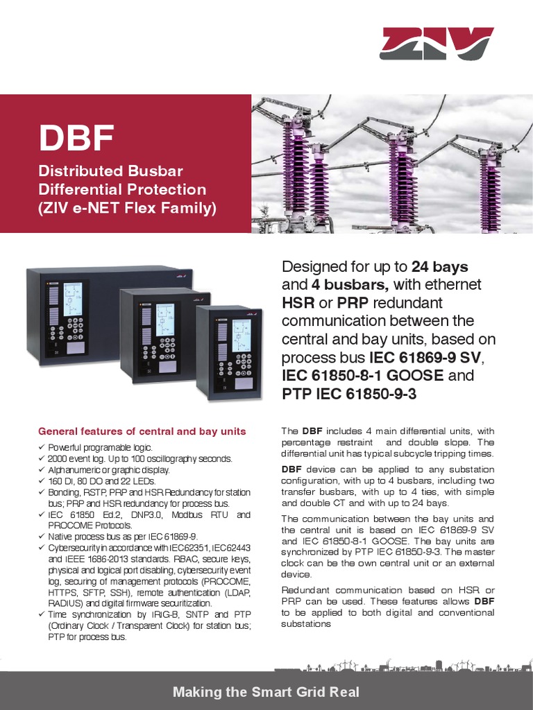 DBF Distributed Busbar Differential Protection | PDF | Computer ...
